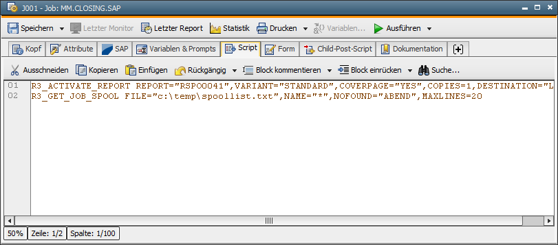 Registerkarte Form (SAP)