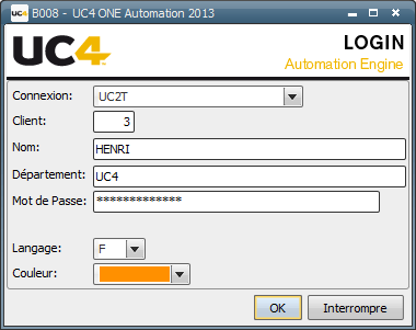 Première connexion à l'Interface Utilisateur