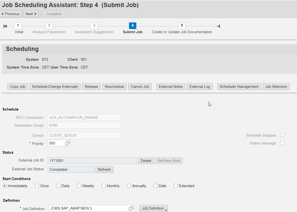 Examples: SAP Solution Manager
