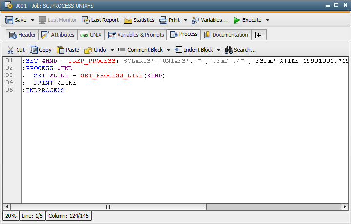 Abfrage des UNIX-Dateisystems